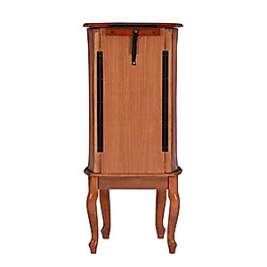Powell Woodland Cherry Jewelry Armoire, 17"L x 13"W x 39"H