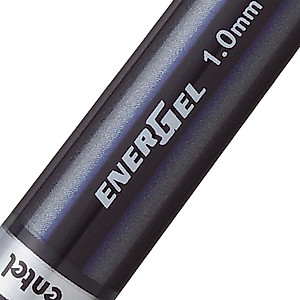 Pentel EnerGel NV Liquid Gel Pen, (1.0mm) Metal Tip, Bold Line Capped, Blue Ink