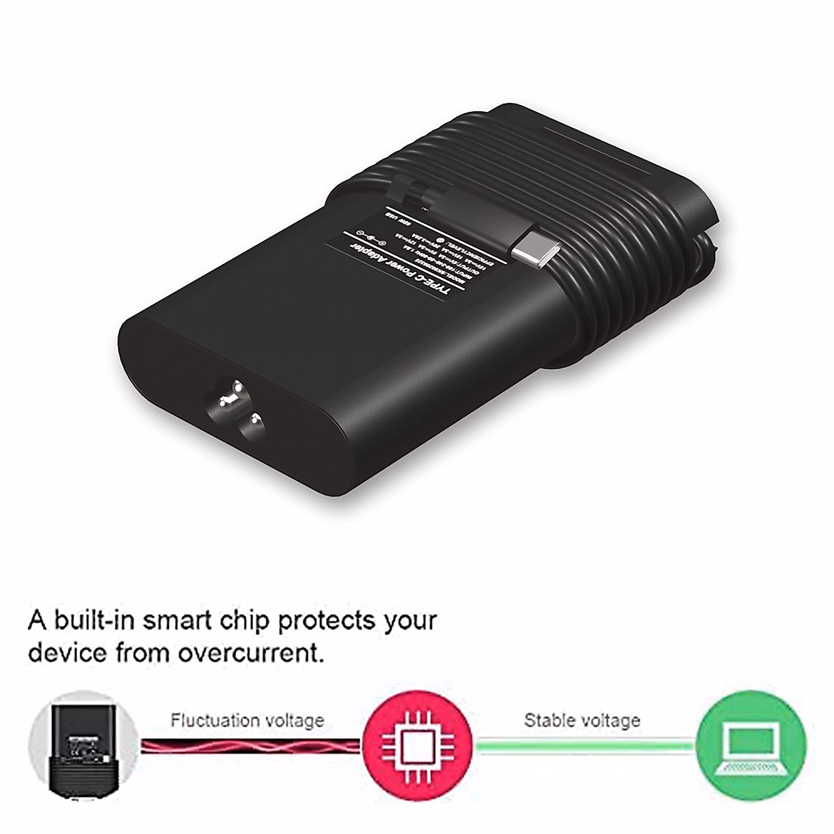 45W USB C Adapter Power Charger for DELL XPS 11 12 9250; Dell XPS 13 9360 9365 9370 9333 9380,Latitude 7275 7370 5175 5285 5290-2in1 7390-2in1,LA45NM150,0HDCY5,04RYWW