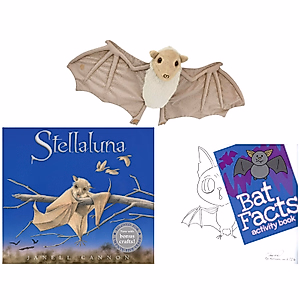 Stellaluna Gift Set Special Edition Hardcover by Janell Cannon, Stellaluna Stuffed Animal, Activity Booklet, Downloadable Crafts with Activity Kit and Create a Bat Artwork Gift Set
