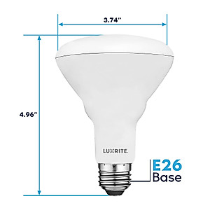 LUXRITE BR30 LED Light Bulb, 8.5W (65W Equivalent), 2700K Warm White, 650 Lumens, Energy Star, Dimmable, Damp Rated, LED Flood Light Bulb, UL Listed, E26 Medium Base