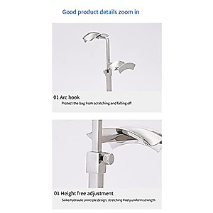 NA Stainless Steel high-Low Hanging Bag Rack Adjustable Hanging Bag Display Rack Double Head Bag Support Bag Display Rack Custom Snapshot