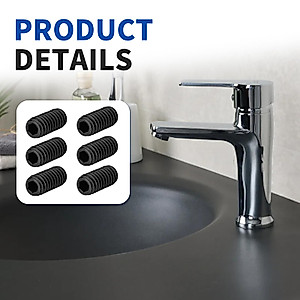 155023 Screw kit Compatible with Moen, 6 Pieces Set Screws Replacement Kits for Moen Kitchen Faucet, Black