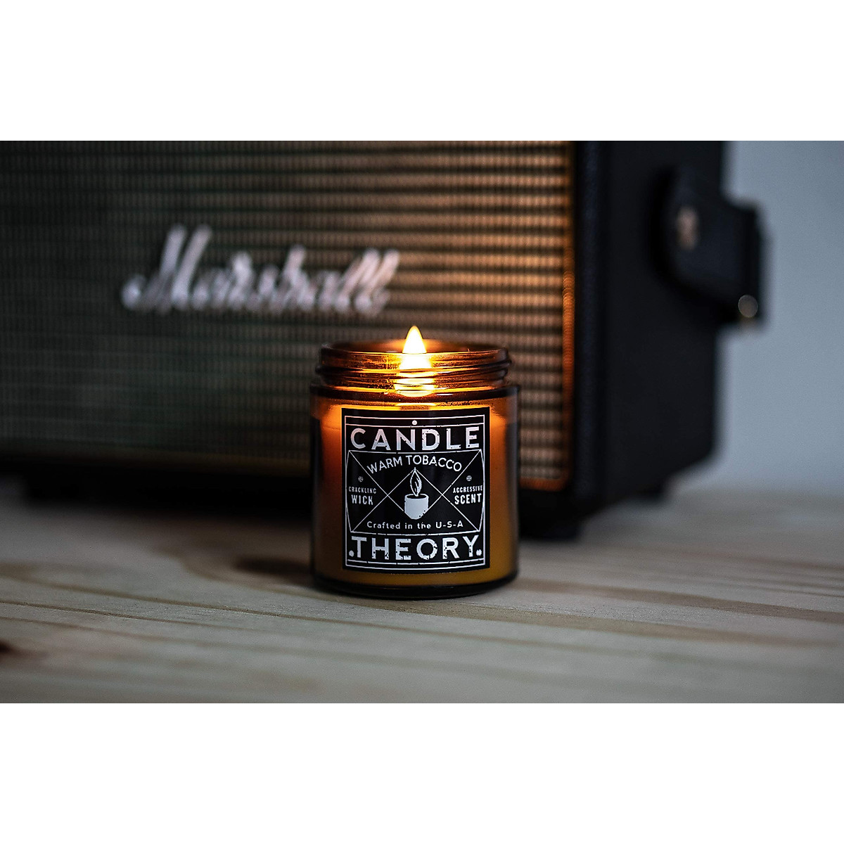 Scented Candle Gift Set with Crackling Wood Wicks 3, 4oz Candles, Misty Falls, Alpine Spruce, Spring Meadow - Designed for Both Men Women, Man Cave Decor Wood Wicks Candle Wood Wick Candles for Home