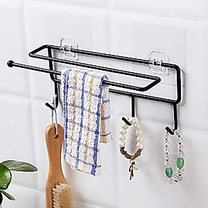 Modernnimalist Shelf,Kitchenware Storage Rack, Tableware Rack, Non-Stick Drill, Towel Rack, Storage Rack, Hanger Hook, Kitchen and Bathroom Accessories/White