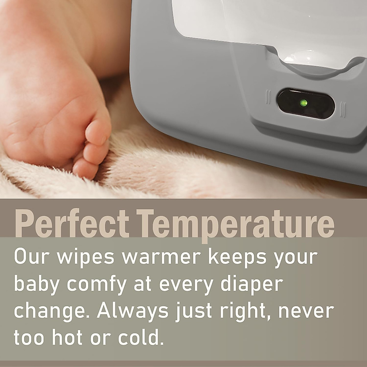 Baby Wet Wipe Warmer & Dispenser, Holder and Case - with Easy Press On/Off Switch, Only Available at Amazon