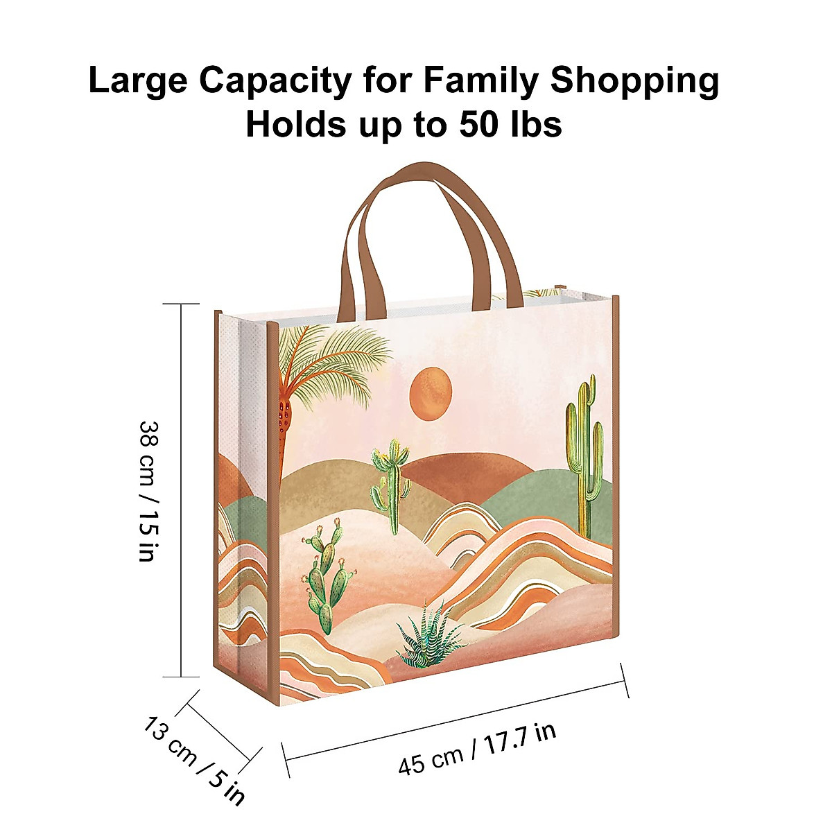 NymphFable 5 Pack Gift Bags Medium 17.7 * 15 * 5 inches Reusable Party Gift Bags Tote Bags for Birthday Wedding Party Favour Present Wrap with Handles