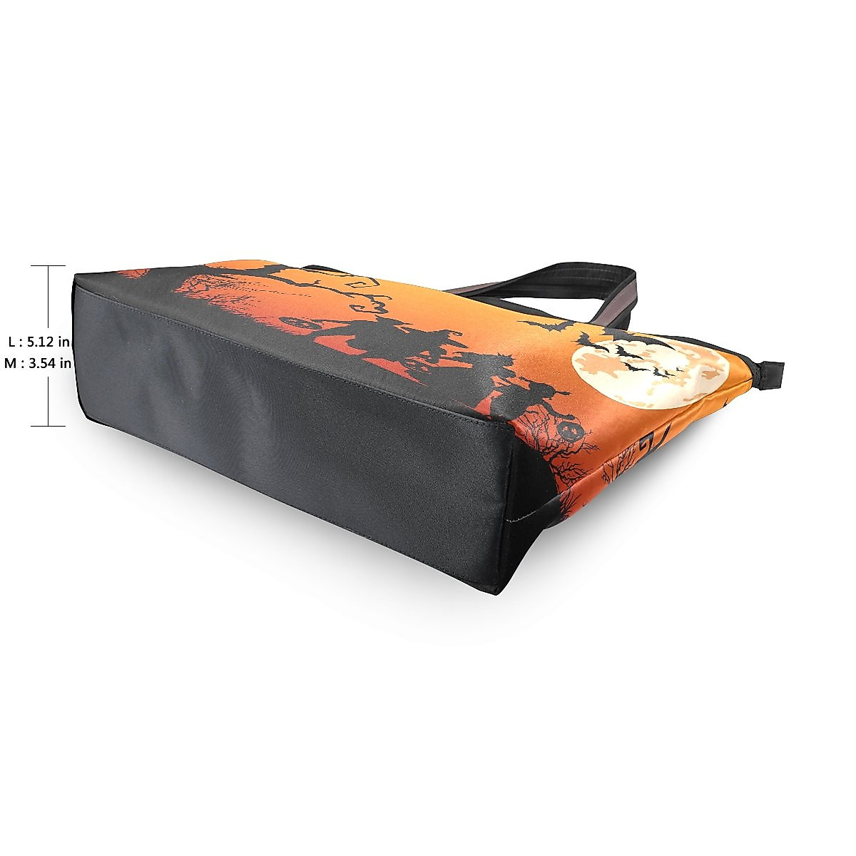 Halloween Tote Bag Halloween Tote Purse with Zipper,Halloween Tote Bag with Pocket