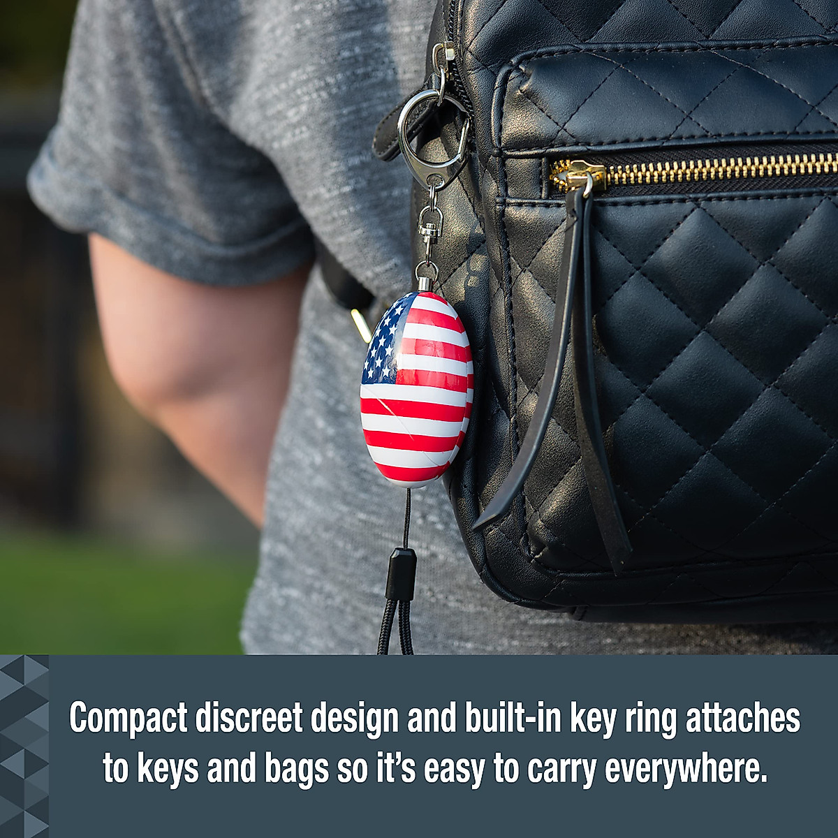 SABRE Personal Alarm With Snap Clip Key Ring, 120dB Alarm, Audible Up To 1,280 Feet (390 Meters), Simple Operation, Reusable