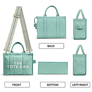 Fancy Forest The Tote Bag for Women tote purse with Zipper, Faux Leather/Canvas tote bags Shoulder Bag Crossbody Handbag