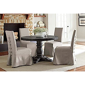 Progressive Furniture Muse Round Dining Table, 48" W x 48" D x 30" H, Weathered Pepper