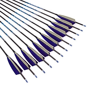 1000-Spine Arrow 28-Inch Arrow Target Practice Arrow Hunting Arrow Carbon Arrows Compound Bow Recurve Bow Adult Youth Archery Indoor Outdoor Shooting Bullet Field Tip 12pc Style1