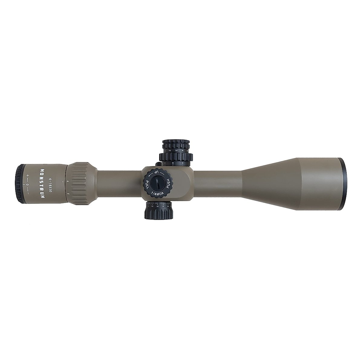 Monstrum G3 4-16x50 FFP Rifle Scope | Flat Dark Earth | Monstrum Extended Length Offset Scope Mount | 30 MOA | Bundle
