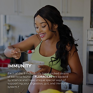 UMZU Floracil50 - 50 Billion CFU - Support Gut Health, Immune System & Digestion - With Lactobacillus reuteri, Lactobacillus rhamnosus & Bifidobacterium - 30 Day Supply - 30 Capsules