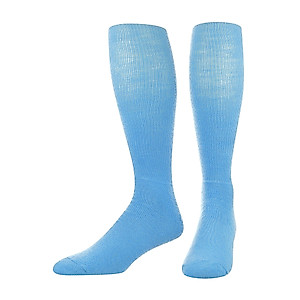 TCK TS All Sport Polyester Baseball Football Soccer Volleyball Tube Sock (Columbia Blue, Medium)