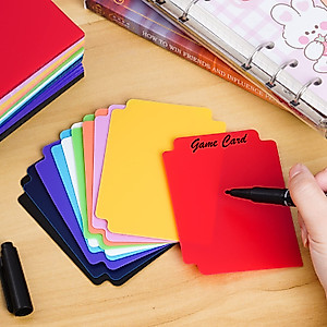 100pcs Trading Card Dividers Multi-Color PP Card Page Dividers Playing Card Separator for Games Sports, 10 Colors, 2.7 x 3.8 Inch
