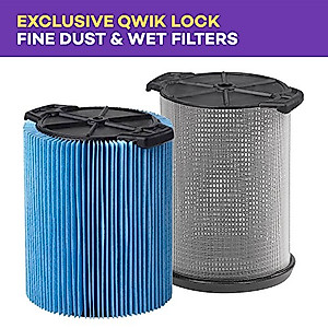 ProTeam Wet Dry Vacuums, ProGuard 20, 20-Gallon Commercial Wet Dry Vacuum Cleaner with Tool Kit and Front Mount Squeegee