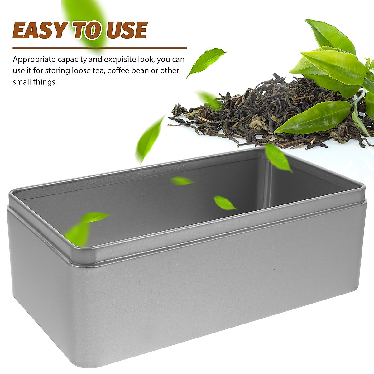 Luxshiny 2Pcs Tin Storage Boxes Lids Tea Leaf Candy Crafts Portable Tinplate Containers Home Organizer Decorative Storage Boxes with Lids