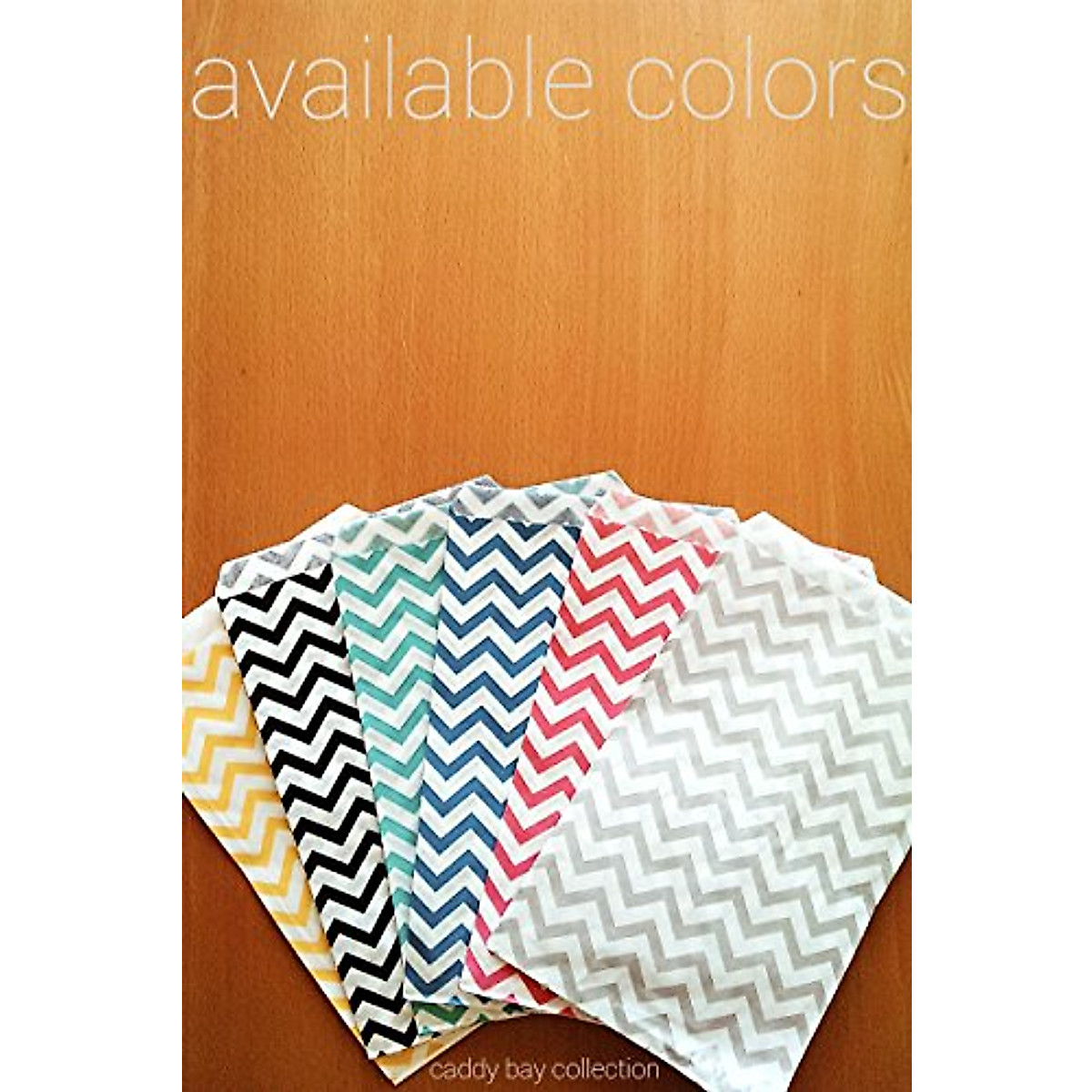 200 pcs Blue Chevron Paper Gift Bags Shopping Sales Tote Bags 6" x 9" Zig Zag Design-Caddy Bay Collection