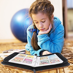 Hooshion Card Binder 4-Pockets, Pokemon Card Binder, 400 Pockets Card Holder, Trading Card Binder, Sports Card Binder with Sleeves, Compatible with Pokemon Cards, Football Card Sports