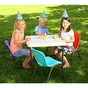 Lifetime 80473 Kids Stacking Chair (4 Pack), Lime Green