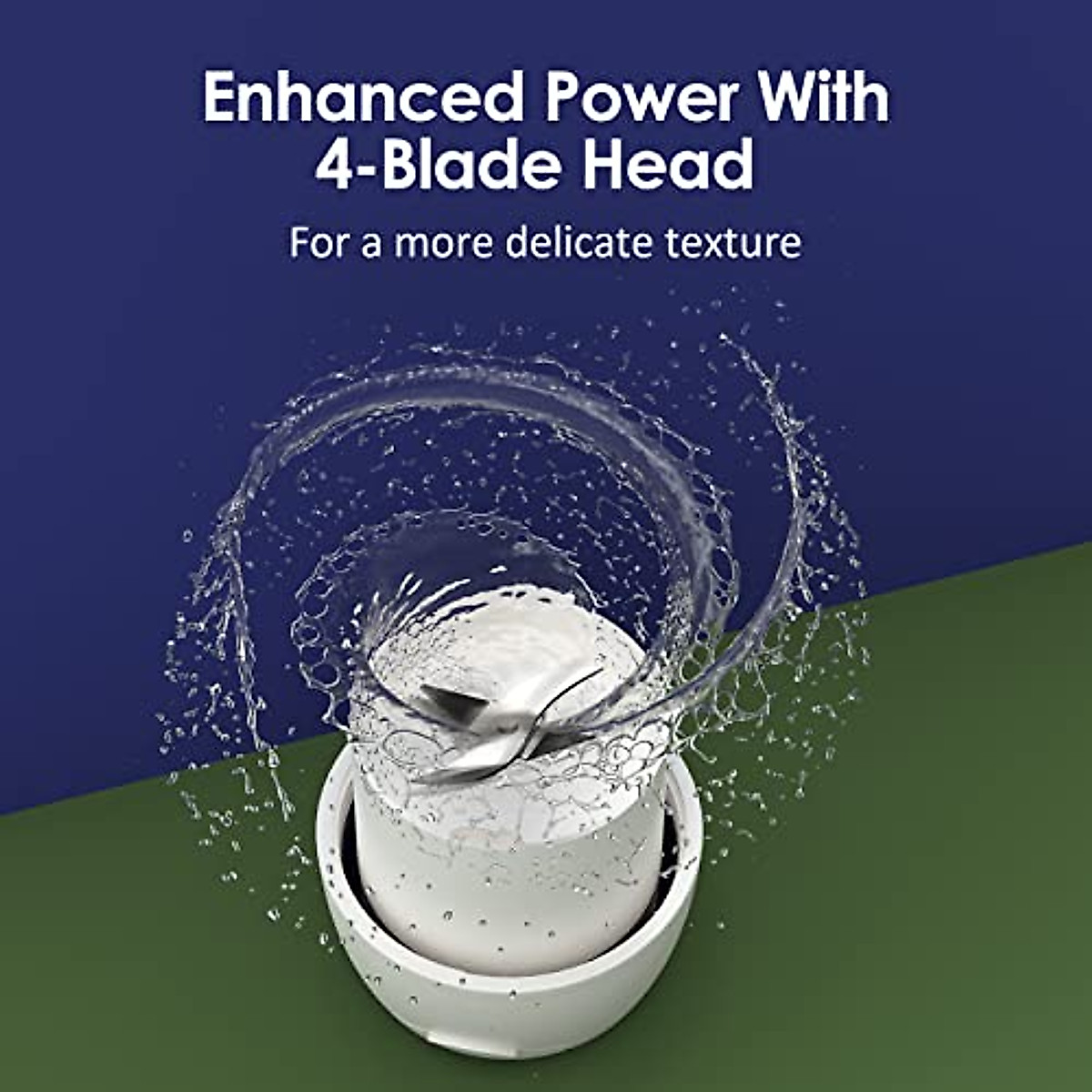 GREECHO Portable Blender, One-handed Drinking Mini Blender for Shakes and Smoothies, 12 oz Personal Blender with Rechargeable USB, Made with BPA-Free Material Portable Juicer, Cream White