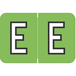 Doctor Stuff - File Folder Labels, Alphabet Letter E, Barkley/Sycom FABKM - BRAM Series Compatible Alpha Stickers, Green, 1" x 1-1/2", 126 Labels/Package