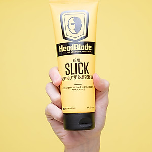 HeadBlade ATX Razor and HeadSlick Shave Cream (8 oz) Bundle - No more Nick, Cuts, or Razor Burns