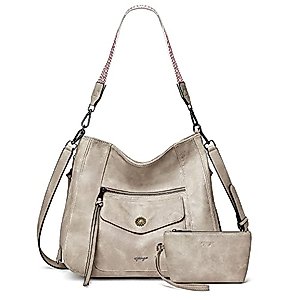 OPAGE Handbags for Women Fashion Ladies Tote Bag PU Leather Crossbody Bag Fashion Tote Purse Shoulder Bag With Wristlet