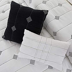 Amrapur Overseas 5-Piece Eve Embroidered Garment Washed Comforter Set Ivory Queen