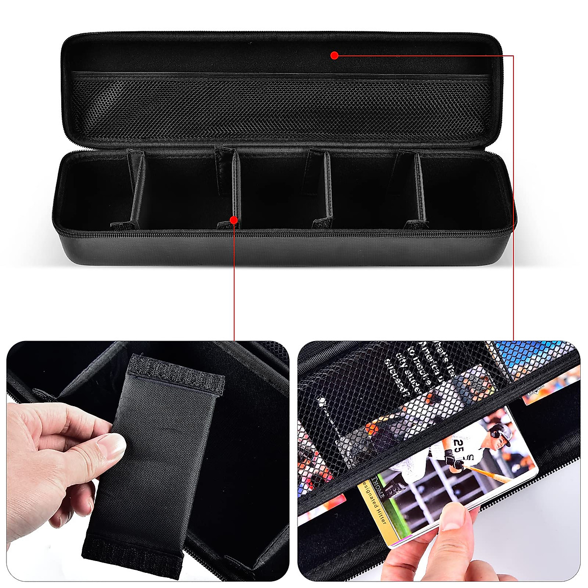 Large 1500+Baseball Card Holder Storage Case Compatible with Topps Baseball Sport Cards, Football Card, Also for C.A.H, PM TCG, Phase 10 Cards Game (Bag Only)