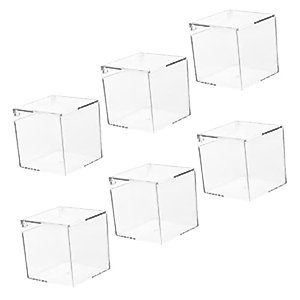 Garneck 6pcs Boxes Jewelry Storage Box Clear Cake Containers Mini Containers Snackle Box Container Clear Boxes for Favors Clear Organizer Box Acrylic Gift Cube Empty Boxes Wedding Supply