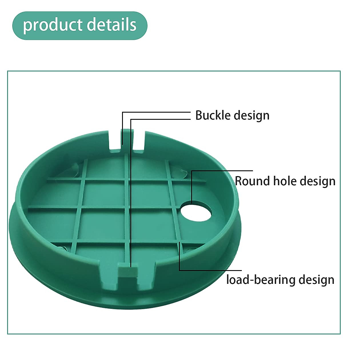 DVECUE Sprinkler Valve Box Cover Irrigation Circular Valve Box Cover Lid 6 Inch 2 Pieces for Sprinkler Irrigation System