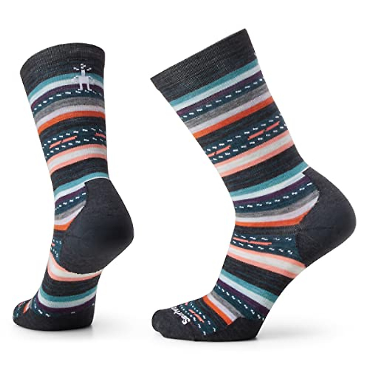 Smartwool Everyday Zero Cushion Merino Wool Margarita Crew Socks for Men and Women, Charcoal, Medium