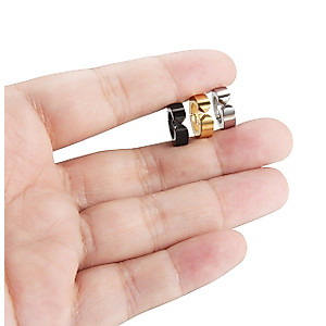 Jstyle Stainless Steel Mens Womens Clip On Earrings Hoop Huggie Non-Piercing 3 Pairs a Set