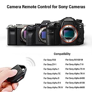 SmallRig Video Recording Camera Wireless Remote Control for Sony Cameras, for Sony A7 III, A7S III, A7C, A7R III, A7R IV, A6100, A6400, A6600, A1, A9, A9 II, FX3, ZV-1, RX100 VII - 2924B