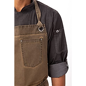Chef Works Unisex Dorset Chefs Bib Apron, Golden Brown, One Size