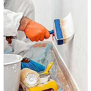 Atlantic Safety Products Orange Lightning Exam Gloves, Disposable, Powder-Free Nitrile Gloves, Orange, Medium, 100-Ct