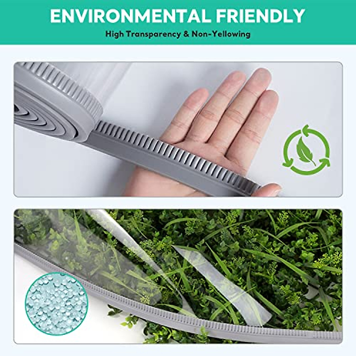 LovePads Customizable Plastic Door Curtain Strips, Magnetic Entry Curtain Panel, Heavy Duty Low Temp Waterproof Commercial Curtains for Walk-in Freezer Store Partition Doorway, Clear 12" x 72" (2 pcs)