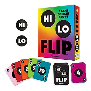 Gamewright - Hi Lo Flip - A Card Game of Highs & Lows, Multicolor, 8 x 6.5 x 1.98 inches