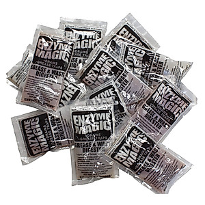 Enzyme Magic Grease & Waste Digester Cleans Slow/Clogged Drains, Urinals, Commodes, Beverage Towers, Grease Traps; Enzyme Formula Destroys Waste, Fat, Oil, Grease; Neutralizes Odors (4 Oz x 32-Pack)