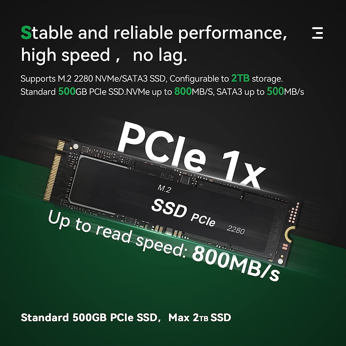 TRIGKEY Mini PC W11 Desktop PC 12th Gen Intel N100 4C/4T 16G DDR4 500G M.2 PCIE1 SSD G4 Mini Computer, Support W10 Working Micro PC, 4K@60Hz UHD Graphics Dua; Display/WiFi 5/W11
