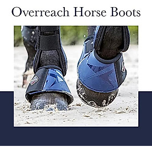 LeMieux Carbonite Overreach Horse Boots - Protective Gear and Training Equipment - Equine Boots, Wraps & Accessories (Black - Large)