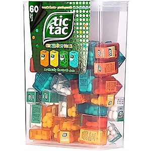 TIC TAC Box with 60 Mini Boxes (Mint, Orange, Spearmint, Peach and Passion fruit) 234g by Tic Tac