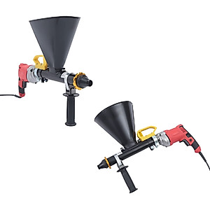 700W Electric Mortar Grout Tuck Pointing Gun Sprayer Stone Cement Caulking Pointing Brick Tile Grouting Mortar Applicator with Oiler and 2 Nozzle Replacements