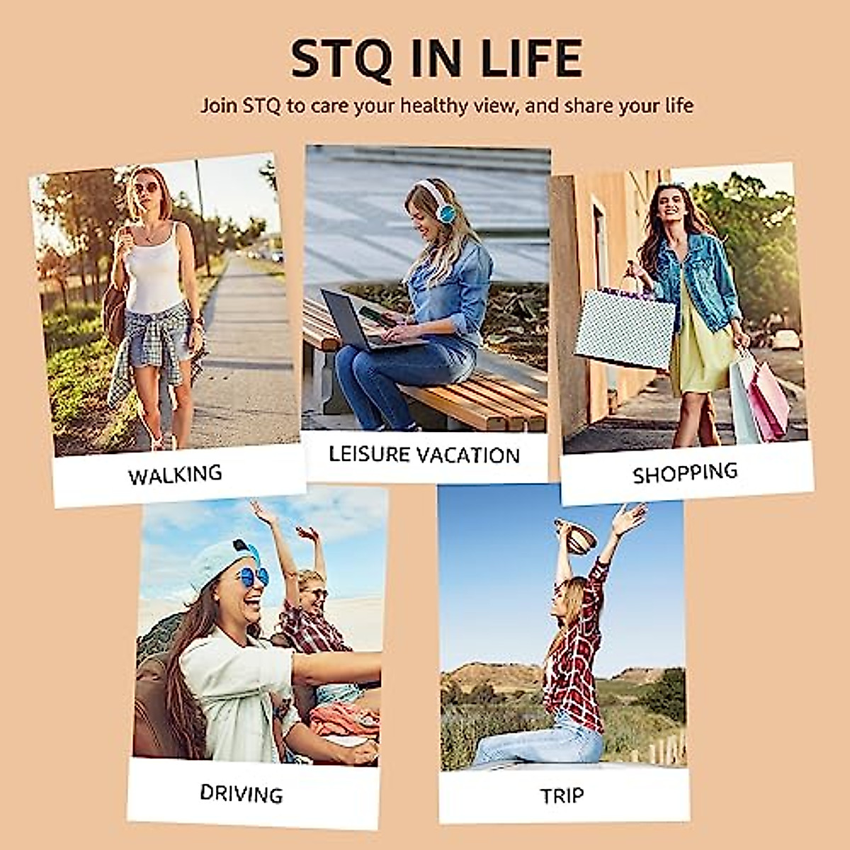 STQ Casual Shoes for Women Slip On Loafers Shoes Low Top Canvas Sneakers Light Grey 8.5