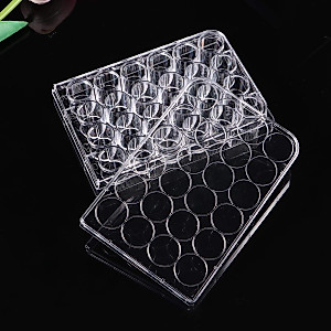 ULTECHNOVO 24 Well Cell Culture Plate Plastic Petri Dish for Lab (12.5 x 8.5 x 2 cm)