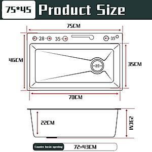 Smart Kitchen Sink With Digital Display,Nano 304 Stainless Steel Kitchen Sink With Flying Rain, Pull-Out Faucet, Pressurized Cup Washer