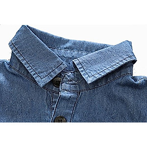 Ding-dong Baby Boy Girl Summer Jeans Denim Short Sleeve Romper(18-24M)