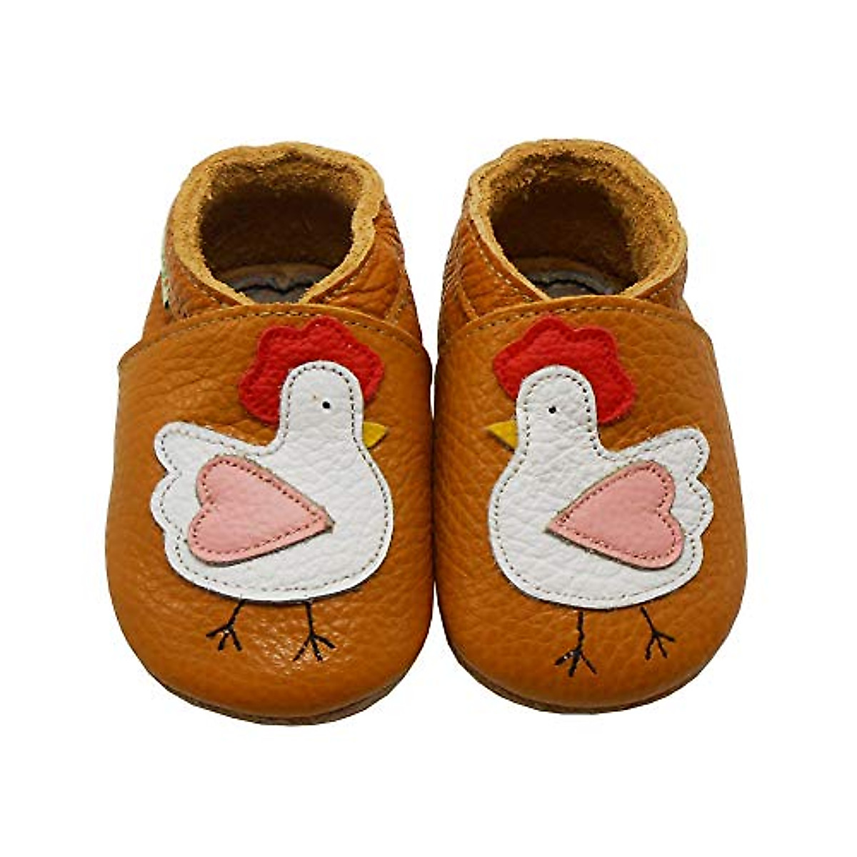 SAYOYO Baby Chicken Soft Sole Leather Infant Toddler Prewalker Shoes (18-24 months)